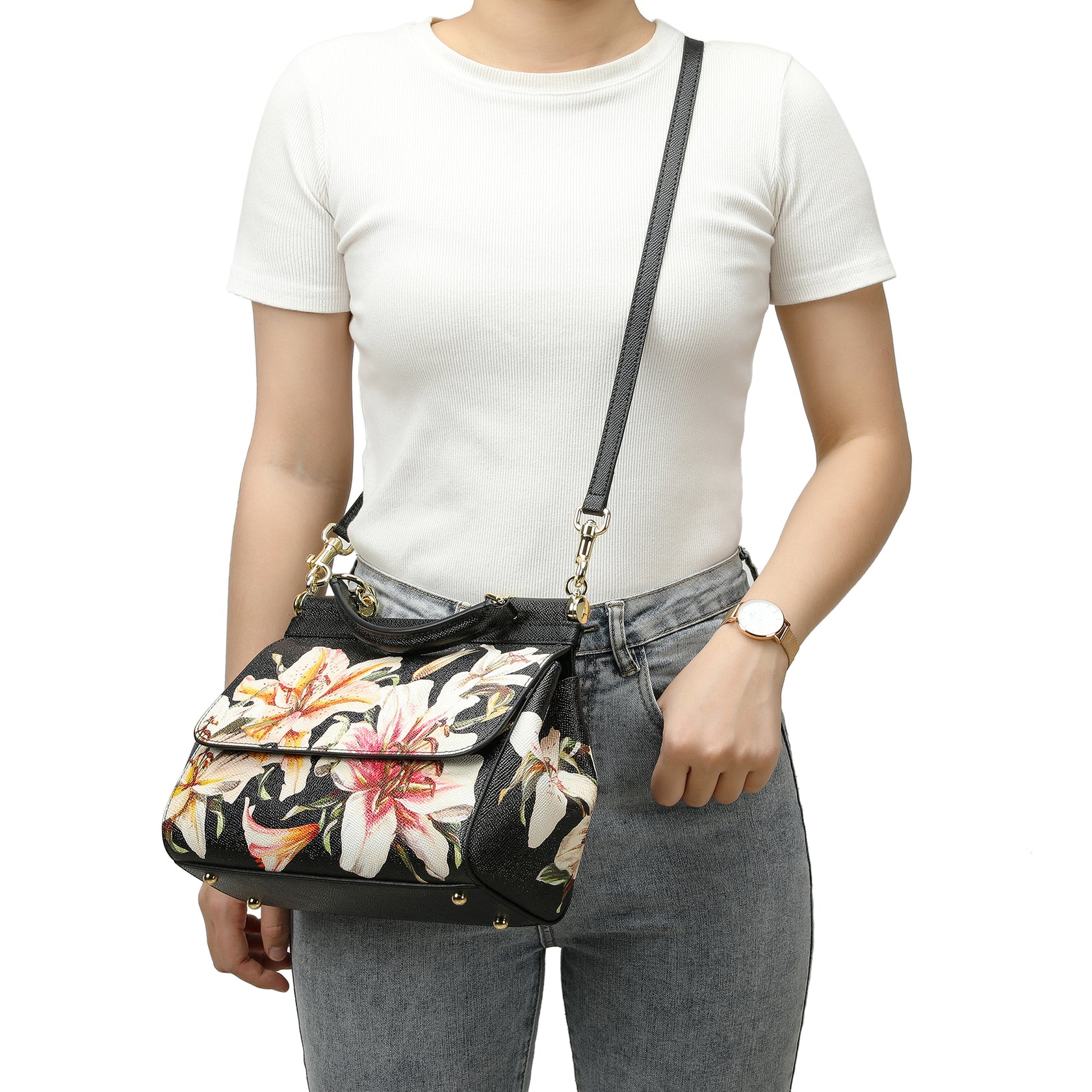 Tiffany & Fred Printed Leather Satchel/Shoulder Bag – Tiffany & Fred Paris